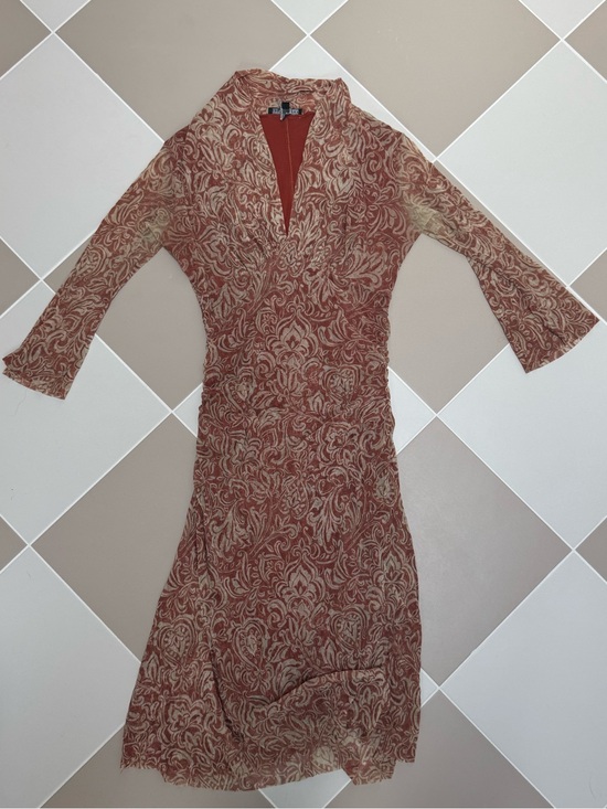 Weston Wear | Dresses | Weston Wear Rust Paisley Long Sleeve Micromesh ...